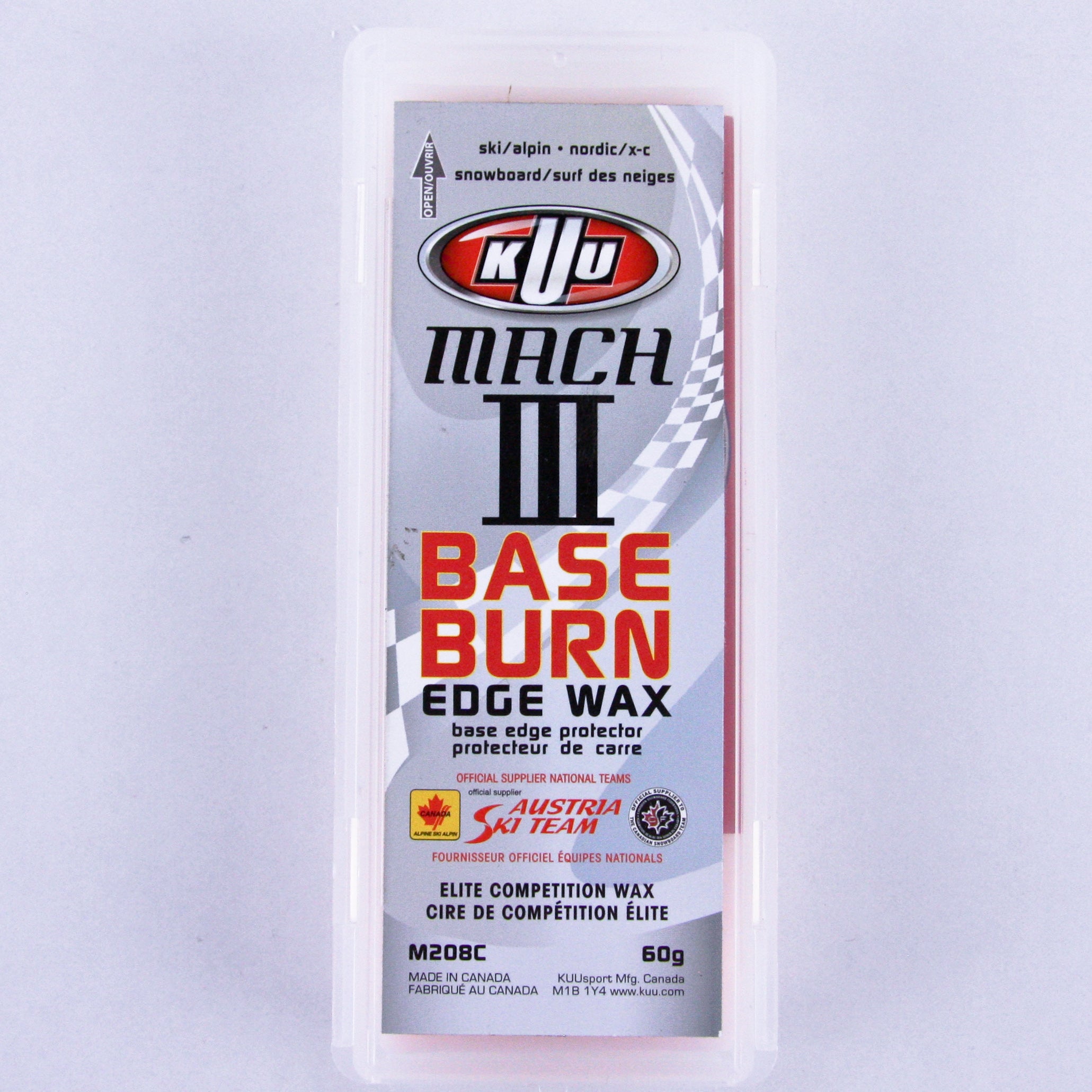 KUU MACH III Base Burn Edge Wax | Competition Wax | Base Protection ...